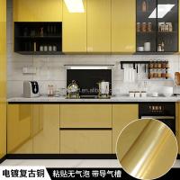 China Modern High Glossy Finish DIY Stringy Metallic Film Peel Stick Self-Adhesive Wallpaper for Home Furniture Decoration for sale