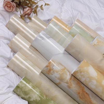 China Hotel Self Adhesive 3D Stone Marble Contact Paper Vinyl Waterproof Wallpaper Kitchen Sticker for sale