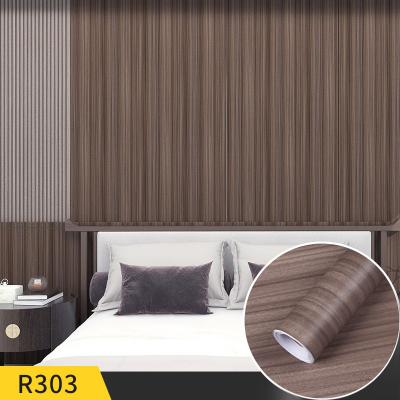 China Geometric Pattern Wood PVC Peel Stick Self Adhesive Wallpaper for Waterproof Oil Proof Wall Coating and Easy Installation for sale