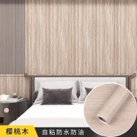 China PVC Matte Grain Wood Textured Wallpaper Vinyl Film Self-Adhesive Shelf Liner Modern Design Style Peel-Stick Countertop Sticker for sale