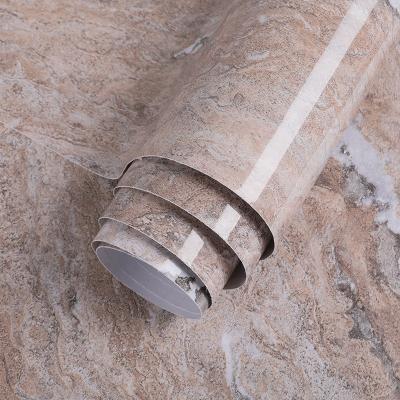 China 0.16mm-0.26mm Thickness Household Waterproof PVC Marble Self-Adhesive Wallpapers for Bathroom Kitchen Counter top for sale