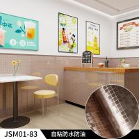 China Oil Proof Silver Geometric Wallpaper PVC Metallic Mosaic Wallpaper for sale