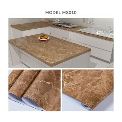 China Marble Wallpaper PVC Adhesive Self-Stick 3D Waterproof Sticker for Kitchen Bathroom Furniture Desktop Wall 122cm Width for sale