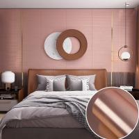 China 60cm*2m Luxury Metallic Wallpaper Copper Removable Vinyl Wallpaper Furniture Sticker for sale