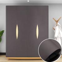 China Installation Wardrobe Sticker Self Adhesive Wall Sticker 3D Wallpaper Decorative Film Dark Gray Furniture for sale