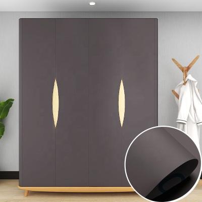 China Installation Wardrobe Sticker Self Adhesive Wall Sticker 3D Wallpaper Decorative Film Dark Gray Furniture for sale