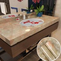China High Glossy 3D PVC Film Marble Wallpaper for Hotel Conference Room for sale