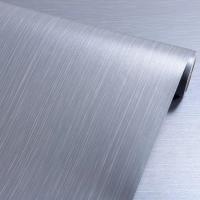 China PVC Silver Metallic Wallpaper Peel And Stick Stainless Steel Contact Paper For Appliances for sale