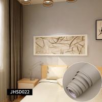 China Home Interior Plain Beige Wallpaper PVC WaterProof Adhesive Wallpaper for sale