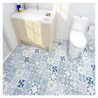 China Removable PVC Flooring Sticker 10m-50m Bathroom Floor Tile Stickers for sale