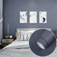 China Household 0.6m*200m Plain Navy Blue Wallpaper Modern Plain Off White Wallpaper for sale