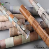 China Removable Wood Wall Paper Decor with Vintage Wood Decorative Film Peel and Stick Wallpaper for sale
