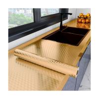 China Peel Stick Metallic Wallpaper Aluminum Foil Contact Paper Anti Oil Kitchen Wallpaper for sale