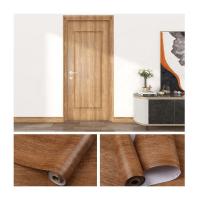 China Modern Style PVC Natural Embossed Wood Grain Self Adhesive Decorative Wallpaper Sticker oak wood wallpaper for sale
