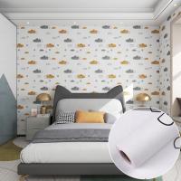 China 1.6kg/Roll Carton Style Decorative Wallpaper Water Proof PVC Film Wallpaper Modern Design Style for sale