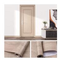 China Waterproof Wood Stickers for Home Decoration Self-adhesive Door Wooden Wall Paper for sale