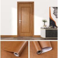 China Waterproof Wood Stickers for Home Decoration Self-adhesive Door Wooden Wall Paper for sale