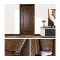 China Removable Self Adhesive Wood Wallpaper for Furniture Door Waterproof Wood Grain Wallpapers Wood Film for sale