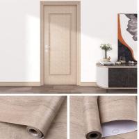 China Wood Grain Self-Adhesive PVC Vinyl Wall Panels Modern Style Wallpaper Contact Paper for Door Stickers for sale