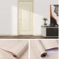 China Wood Grain Self-Adhesive PVC Vinyl Wall Panels Modern Style Wallpaper Contact Paper for Door Stickers for sale