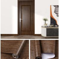 China Wood Grain Self-Adhesive PVC Vinyl Wall Panels Modern Style Wallpaper Contact Paper for Door Stickers for sale