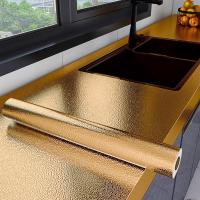 China Matt Silver Foil Kitchen Stickers Self-Adhesive Wallpaper for Countertops and Furniture for sale