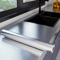 China Household Silver Metallic Wallpaper Vinyl 10m-100m Kitchen Splashback Wallpaper for sale