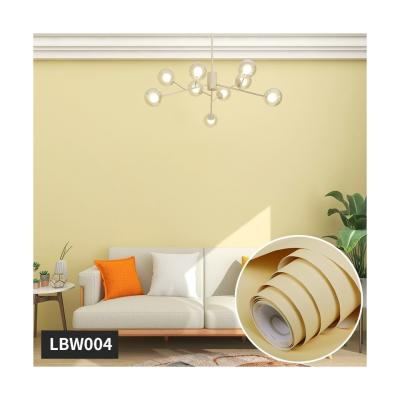 China Matt Surface Textured Wall Paper for Interiors Homes Plain Color Vinyl Self-Adhesive Wallpaper Peel Stick Entertainment for sale