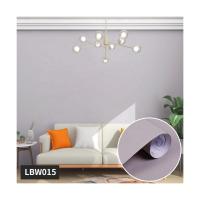 China Modern Design Style Lighter Gray Peel and Stick Wallpaper Self-Adhesive Textured Wall Covering Matt Surface for Commerce for sale