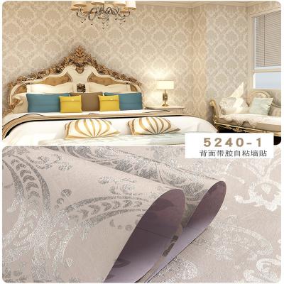 China Gold Damask Wallpaper 3D Design 45CM Wallpaper Self Adhesive wallpaper sticker for sale