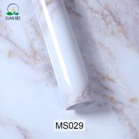 China 1.22m or 0.61m Width Size High Glossy Marbling PVC Wallpaper Adhesive Wall Stickers for Bathroom and Kitchen Marble Wallpaper for sale