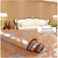 China Gold Damask Wallpaper 3D Design 45CM Wallpaper Self Adhesive wallpaper sticker for sale