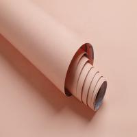 China Caramel Orange Plain Color Wallpaper 122cm 61cm Self Adhesive Vinyl Wallpaper For Bathroom for sale