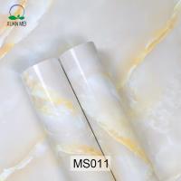 China 1.22m or 0.61m Width Size High Glossy Marbling PVC Wallpaper Adhesive Wall Stickers for Bathroom and Kitchen Marble Wallpaper for sale