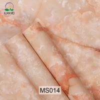 China 1.22m or 0.61m Width Size High Glossy Marbling PVC Wallpaper Adhesive Wall Stickers for Bathroom and Kitchen Marble Wallpaper for sale