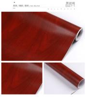 China Modern Design 3D Waterproof Oil Proof Wood PVC Wallpaper Film for Door Desk or Wardrobe Wall Sticker for sale