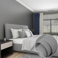 China Removable Home Wallpaper in Gray Color Peel Off Sticker Wall Paper with Soundproof Function Roll Size 122cm*50m for sale