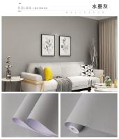 China Removable Home Wallpaper in Gray Color Peel Off Sticker Wall Paper with Soundproof Function Roll Size 122cm*50m for sale