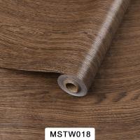 China Commerce 10m Length Gray Color 3D Wood Grain Adhesive Wall Stickers Wallpaper Easy to Install for sale