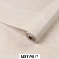 China Commerce 10m Length Gray Color 3D Wood Grain Adhesive Wall Stickers Wallpaper Easy to Install for sale