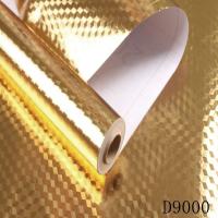 China DIY Kitchen Waterproof Aluminum Metallic Sticker Wallpaper with Gold Foil Self Adhesive for sale