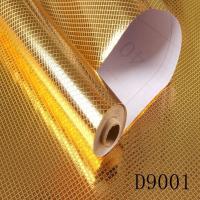 China DIY Kitchen Waterproof Aluminum Metallic Sticker Wallpaper with Gold Foil Self Adhesive for sale