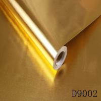 China DIY Kitchen Waterproof Aluminum Metallic Sticker Wallpaper with Gold Foil Self Adhesive for sale