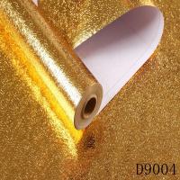 China DIY Kitchen Waterproof Aluminum Metallic Sticker Wallpaper with Gold Foil Self Adhesive for sale