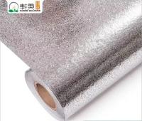 China ECO-Friendly Silver Metallic Aluminum Foil Stickers for Kitchen Backsplash Countertop for sale