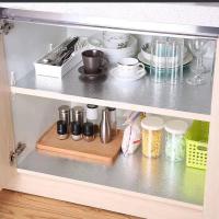 China ECO-Friendly Silver Metallic Aluminum Foil Stickers for Kitchen Backsplash Countertop for sale