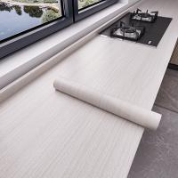 China Wood Grain Wallpaper for Home Decoration Fireproof Kitchen Wallpaper Roll Size 1.22m * 50m Transform Your Kitchen for sale