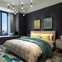China Indoor Decoration Black PVC Wallpaper with Waterproof Self Adhesive Roll Size 0.60m * 10m for sale