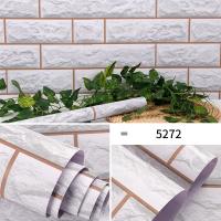 China 3D Wallpaper 1.48ft Width Home Decor Brick Wall Paper with Geometric Design for sale
