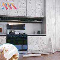 China High Glossy Self Adhesive PVC Vinyl Waterproof Oil Proof Film Wallpaper for Kitchen Cabinet Wardrobe Modern Design Style for sale